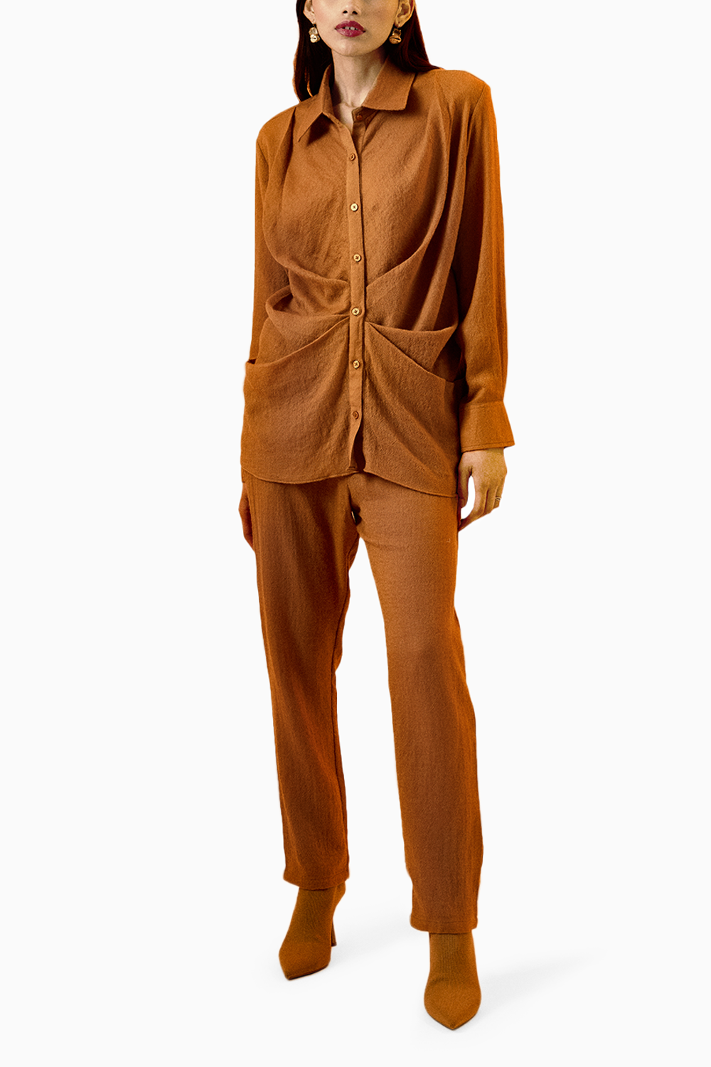 Echo Cocoa Woolen Coord Set