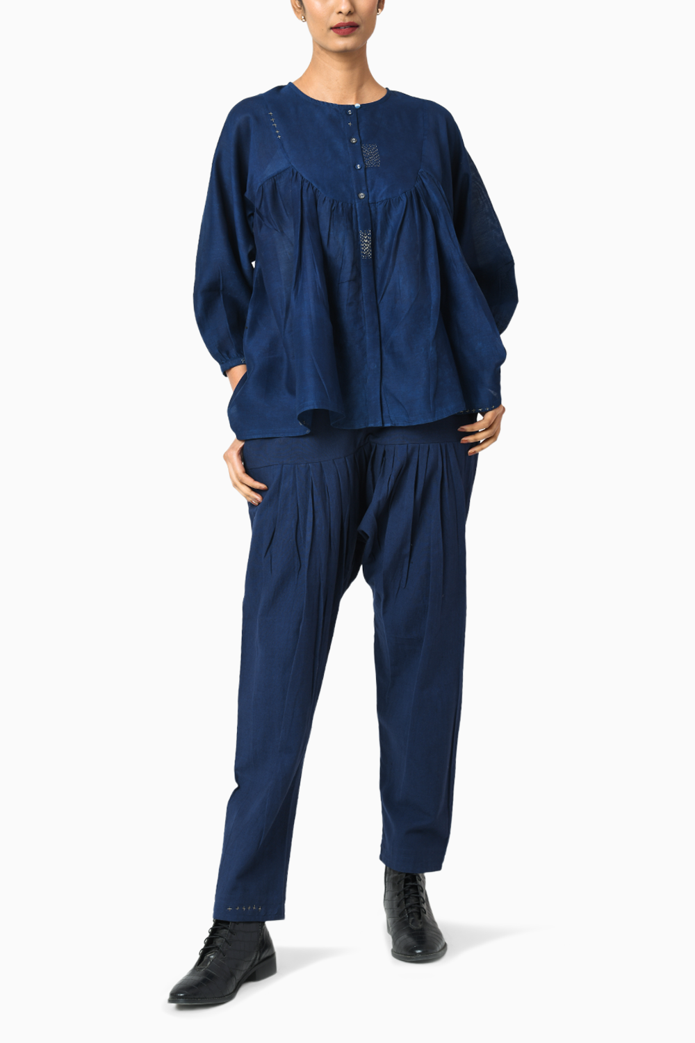Blueberry Indigo Top with Trouser Set