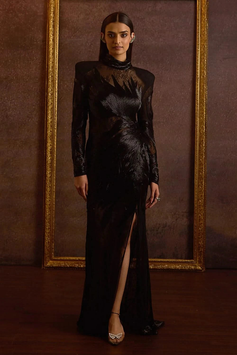 Buy Shalvi Black Embellished Gown by The House Of Exotique | The Sverve