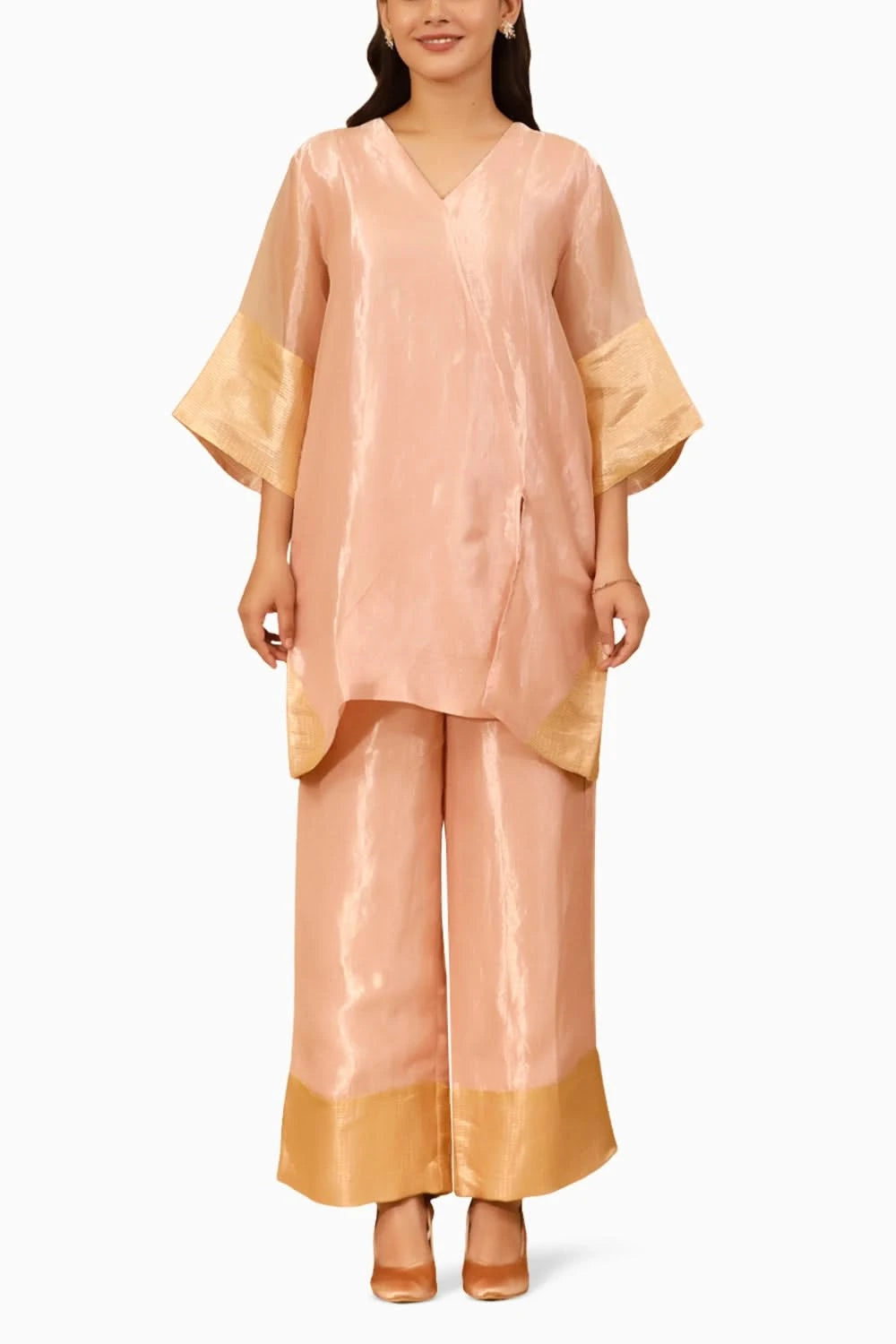 Chamak Pink Across Front Co-ord Set