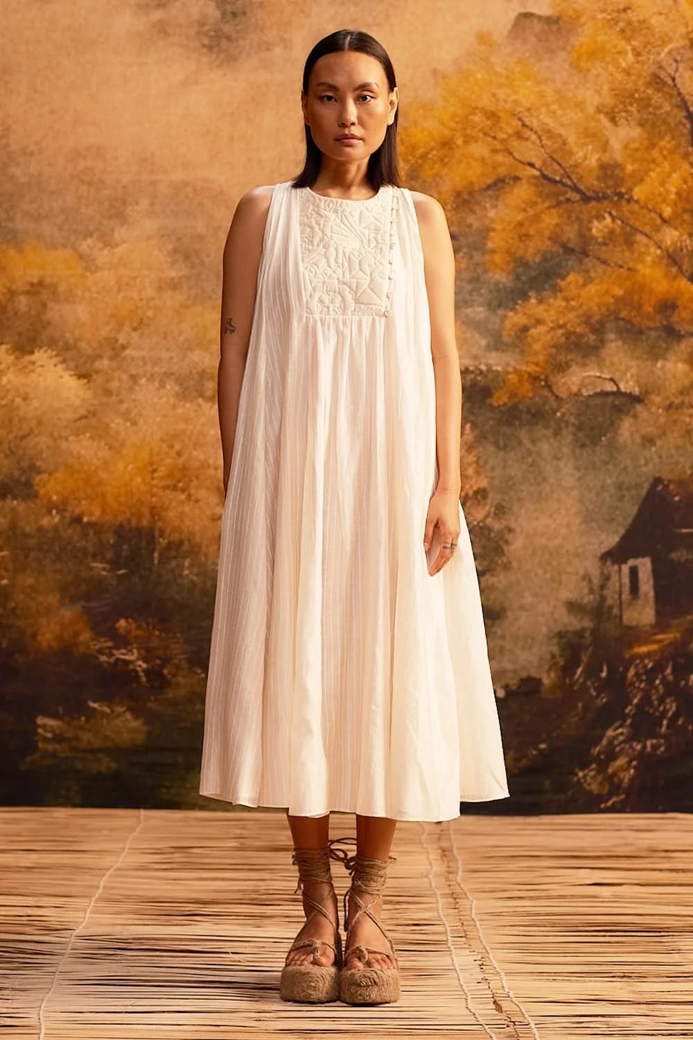 Buy Tsubomi Halter Dress by Ahmev | The Sverve