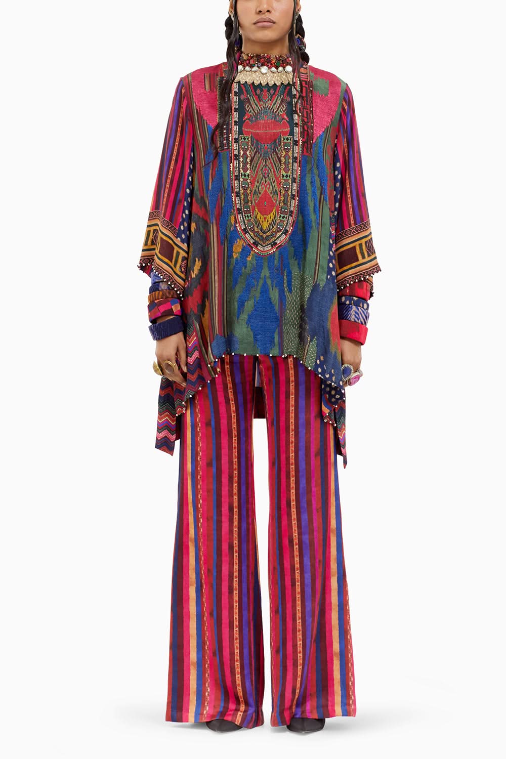 Beyond Ken Multi Mitra Short Kurta and Trouser Set