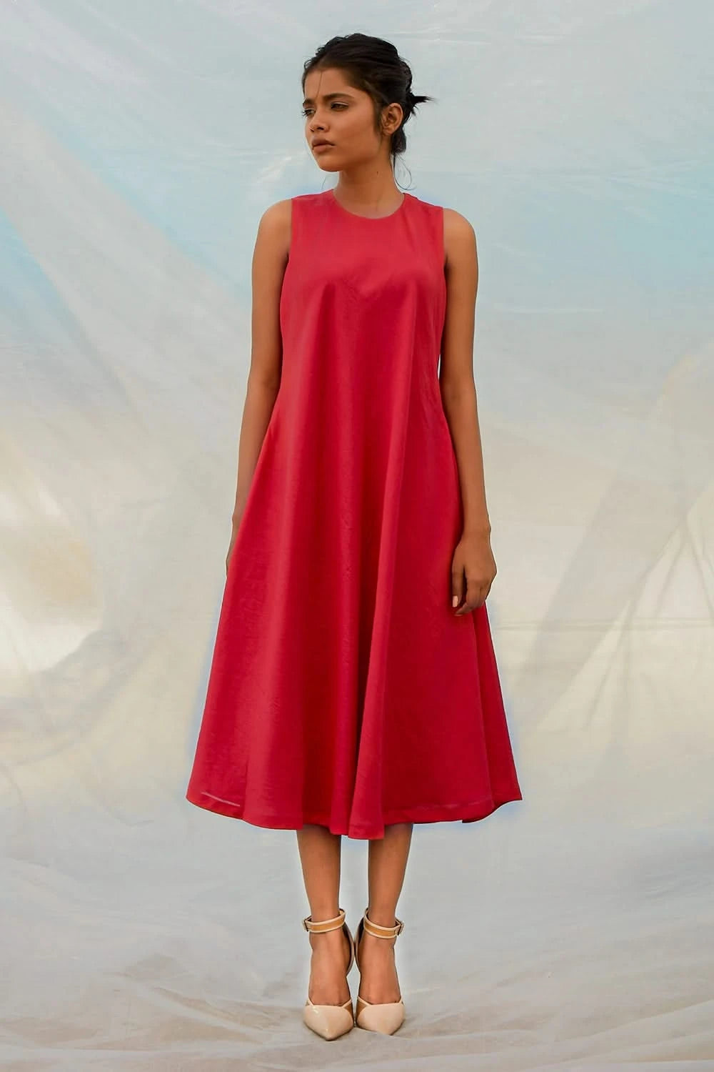 Red Flared Dress