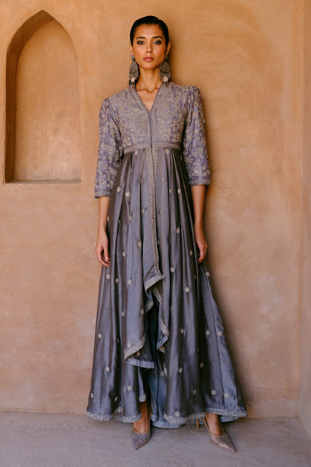 Steel Grey Drape Set