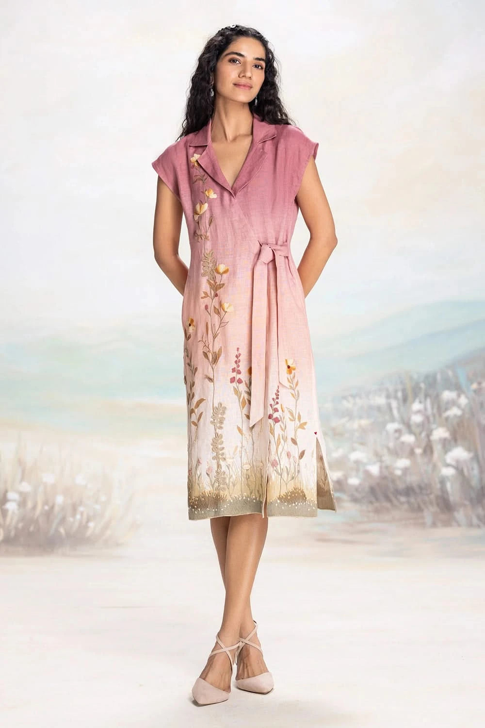 Sunrise pink Landscape Dress