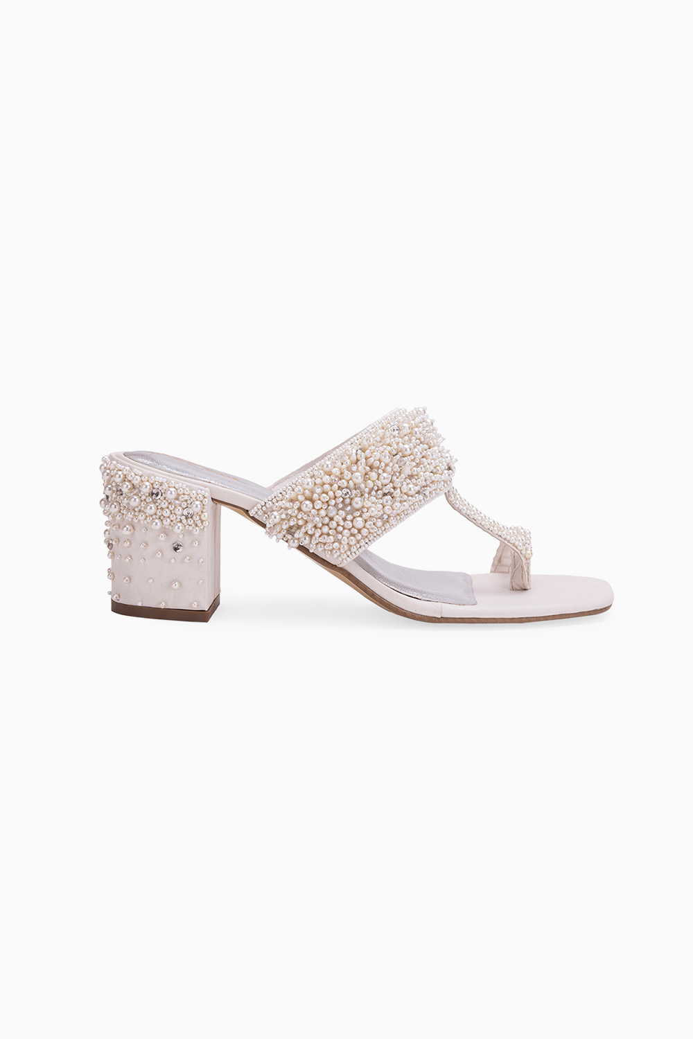 Buy Linus White Heels by 5 Elements by Radhika Gupta | The Sverve
