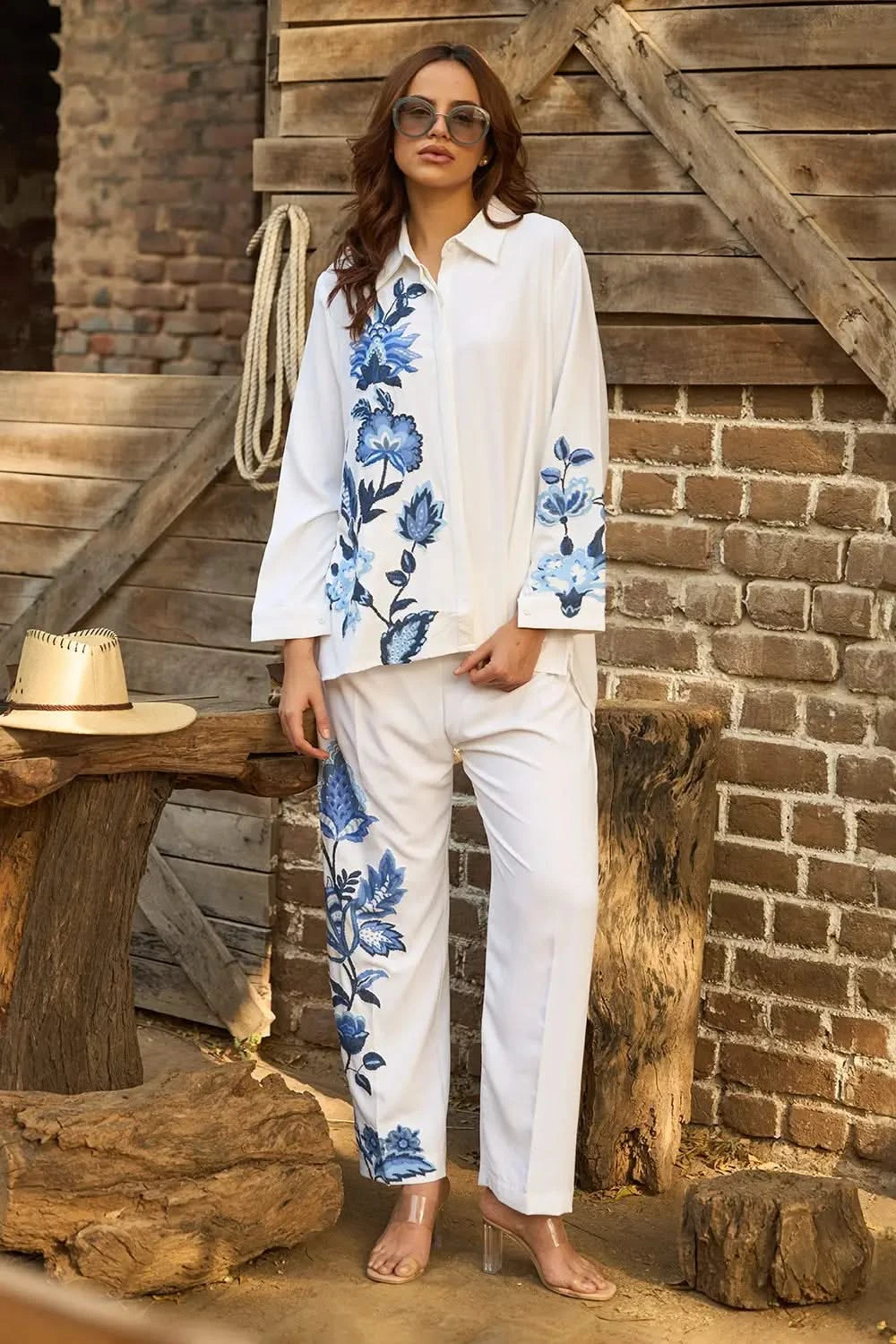 Danielle Floral Embroidered Co-ord Set