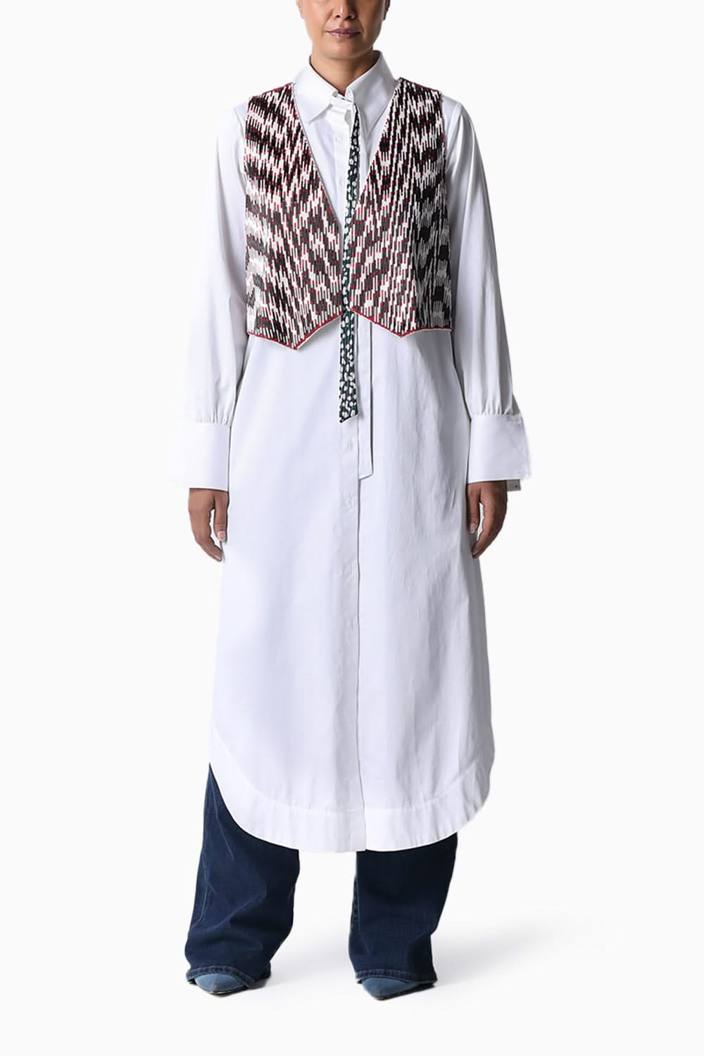 White Nalki Waistcoat