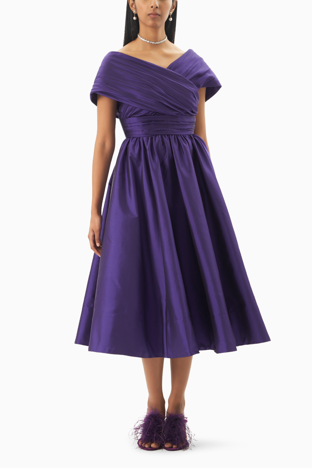 Buy Purple Flirty Fusion Dress by The House Of Exotique | The Sverve