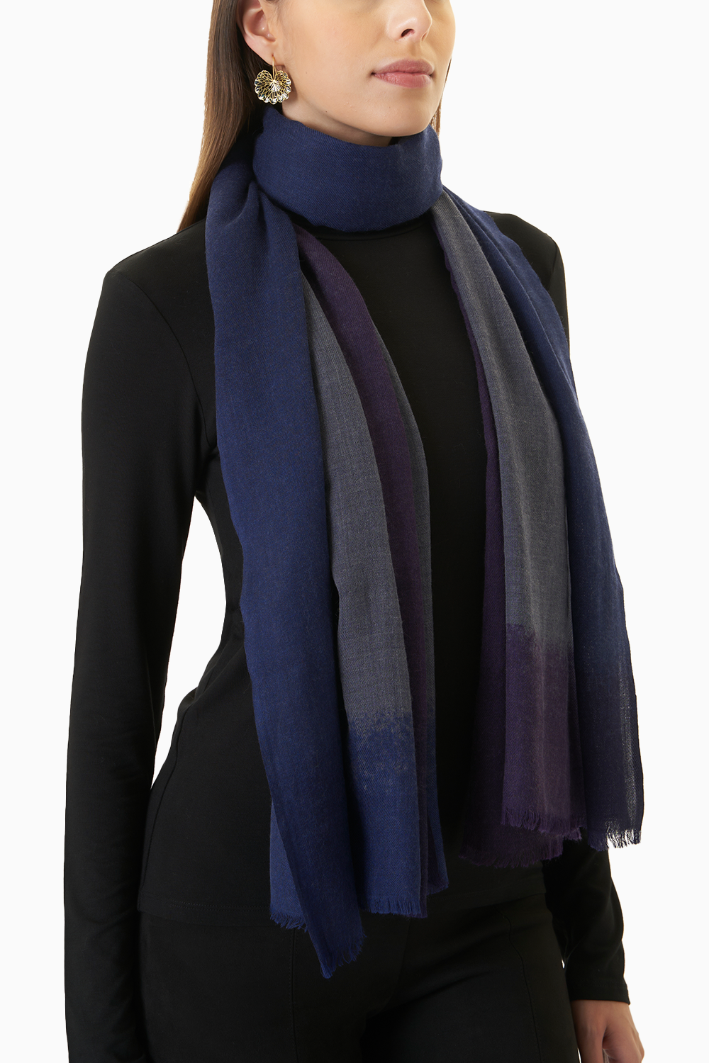 Buy Dip Dye Wool Scarf by Sete Di Jaipur Online | The Sverve