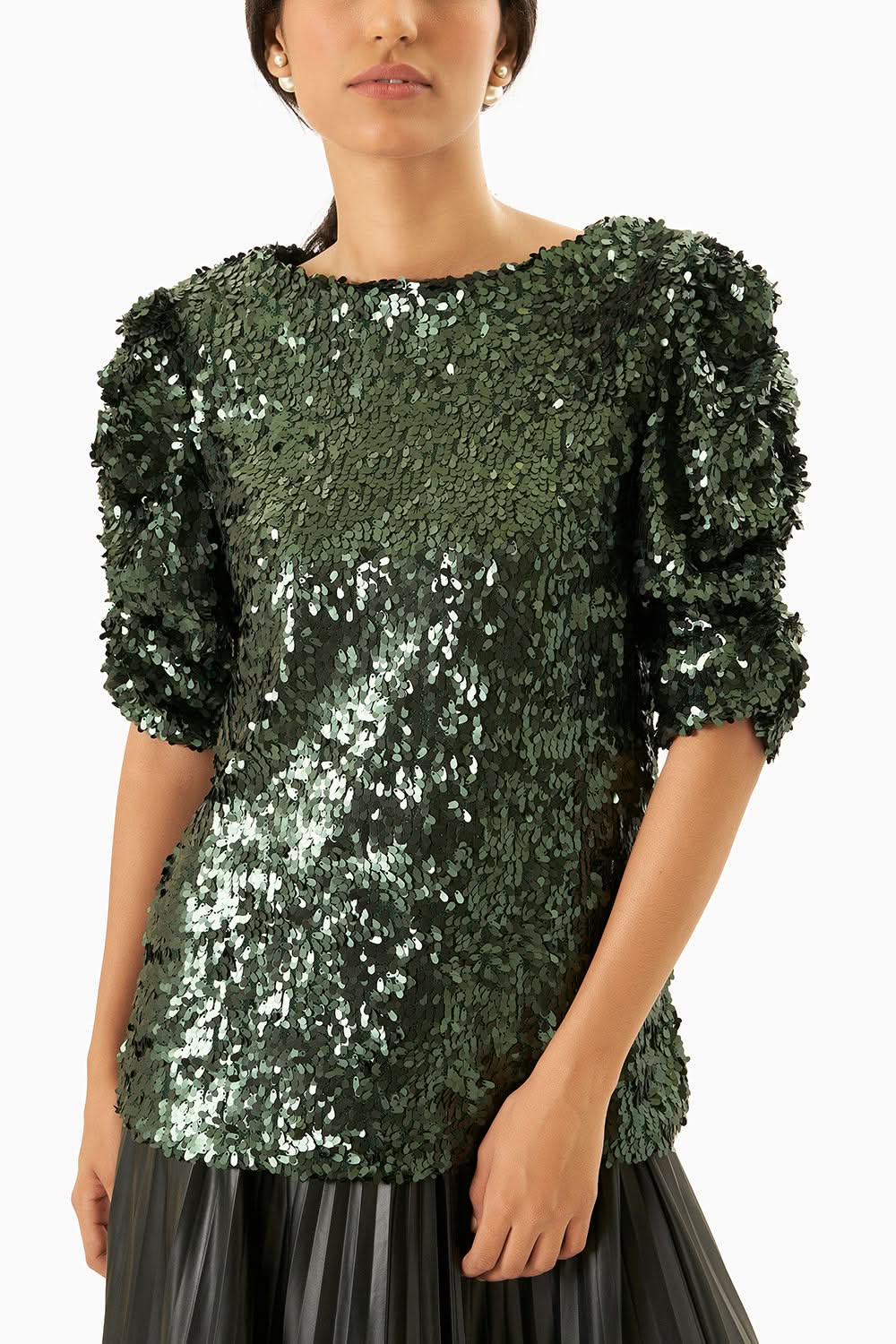 Green Sequin Top